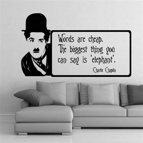 Wall Stickers Charlie Chaplin Quote Cutzz