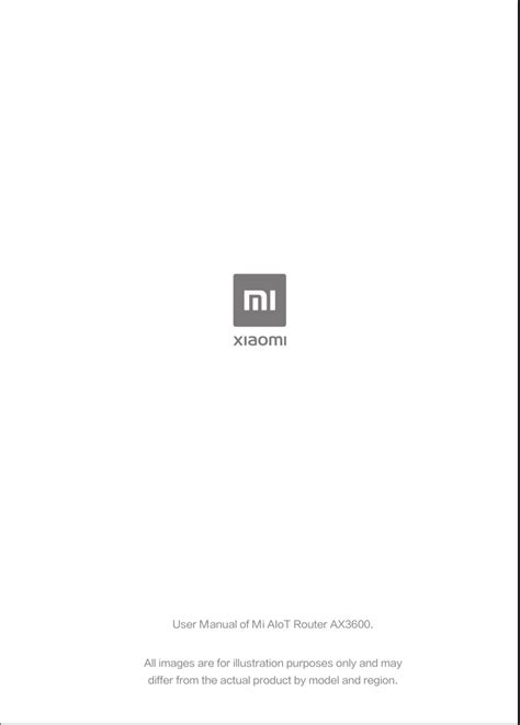 Xiaomi Mi Aiot Router Ax3600 User Manual Pdf Download Manualslib