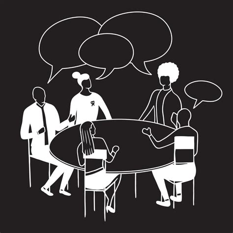 Business Meeting Black And White