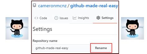 how to rename a github repository with git example