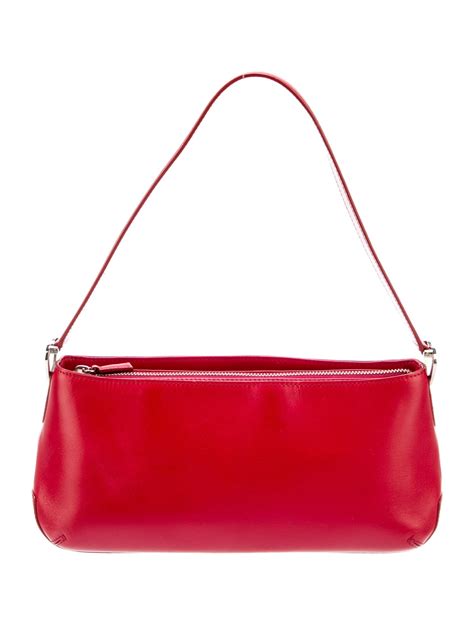 Prada Denim Shoulder Bag Brown Shoulder Bags Handbags Pra267922