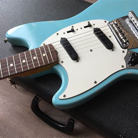 A Fender Mustang Left Handed From 1965 In Daphne Blue Fender