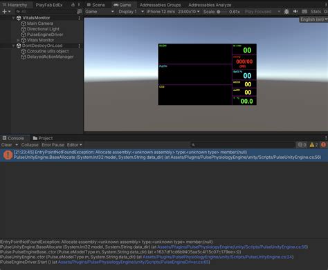 Pulse Engine In Editor On MacOS Intel Pulse Physiology Engine Kitware