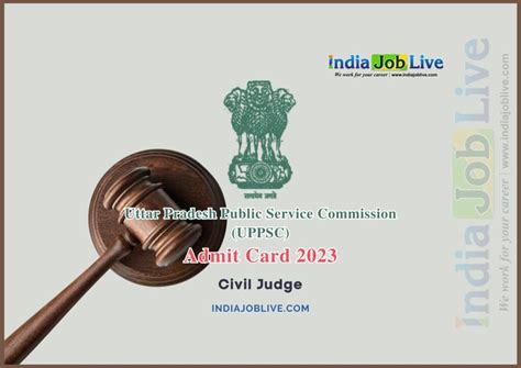 Uppsc Civil Judge Admit Card 2023 Download Pdf Link Live Govt Job