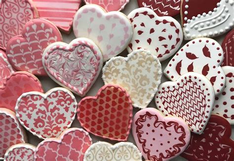 Assorted Heart Shaped Sugar Cookies Mixed Color Palette Geneva