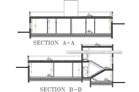 Autocad House Building Cross Section Drawing Dwg File Cadbull Porn