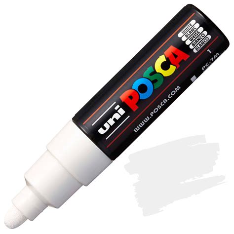 Departments Uni POSCA PC 7M Acrylic Paint Marker Broad Bullet 7mm White