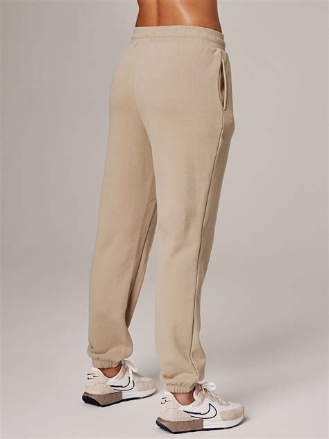 Womens Beige Sweatpants Running Barelegacy Trackpants