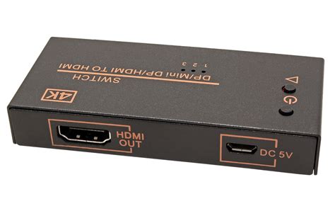 Přepínač HDMI / miniDP / DP -> HDMI, 3:1 | SECOMP a.s.