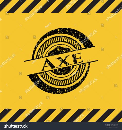Axe Grunge Warning Sign Emblem Vector Stock Vector Royalty Free