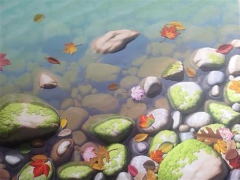 Ken Otsuka Ken Otsuka Autumn Moment 35x46 Fall Pond Landscape Oil