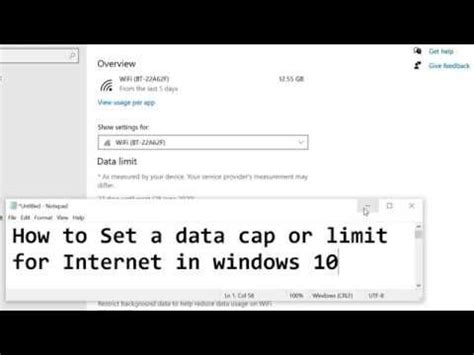 How To Set Data Limits In Windows 10 Windows 10 Data Windows