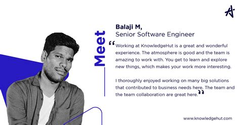 knowledgehut upgrad on twitter balaji is a great worker whose skills