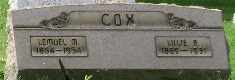 Lemuel Moses Cox 1864 1954 Find A Grave äreminne