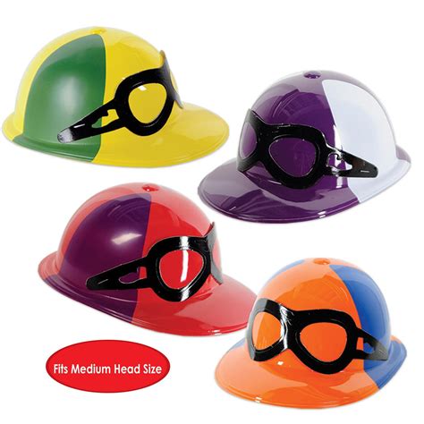 Bulk Plastic Jockey Helmets Assorted Colors Case Of 48 By Beistle