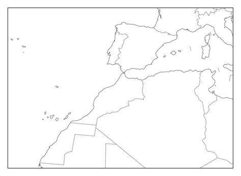 モロッコのフリー素材地図 世界地図