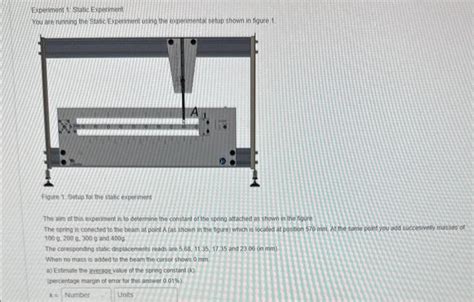 Solved Experiment I Static Experinent You Are Funning The Chegg Com
