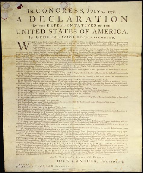 Declaration Of Independence Text Printable Version