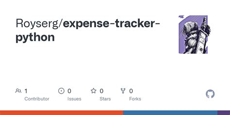 GitHub Royserg Expense Tracker Python