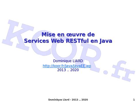 Koor Fr Le Tutoriel Jakarta Java Ee Un Ensemble De Ressources