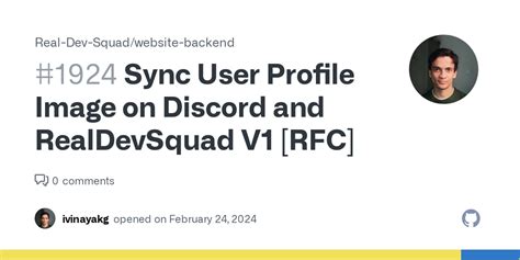Sync User Profile Image On Discord And Realdevsquad V1 Rfc · Issue