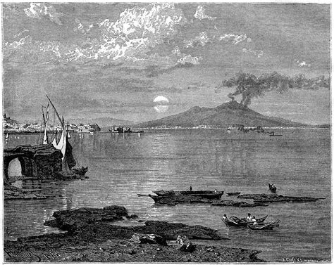 Naples And Mount Vesuvius Italy 19th Bild Kaufen 12901359