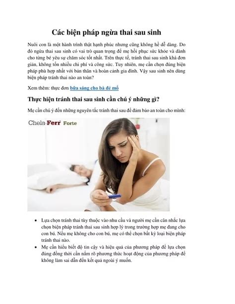 PPT Các biện pháp ngừa thai sau sinh PowerPoint Presentation free download ID