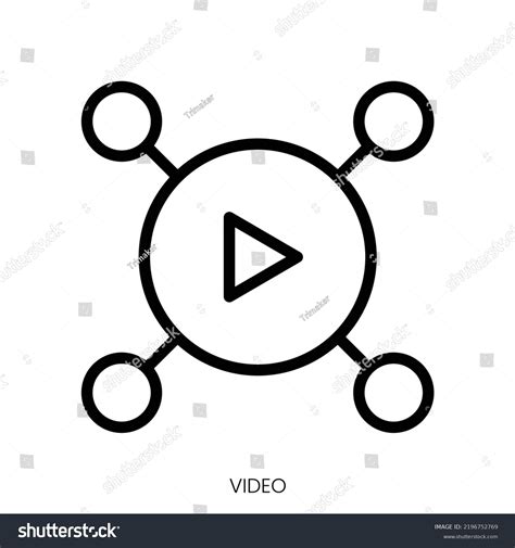 Video Icon Line Art Style Design Stock Vector Royalty Free 2196752769