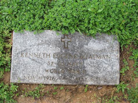 Kenneth Eugene Boatman 1926 1988 Find A Grave äreminne