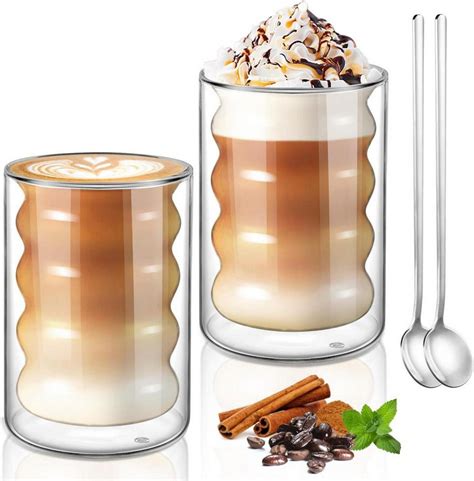 Luxuskollektion Latte Macchiato Glas Doppelwandige Kaffeegläser 350ml