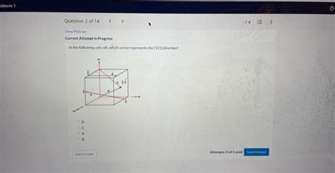 In The Following Unit Cell Which Vector Represents