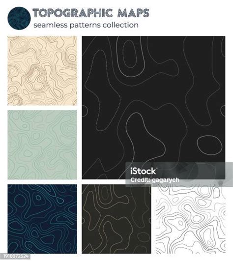 지형도 멋진 아이소라인 패턴 매끄러운 디자인 고급스러운 타일형 배경입니다 벡터 일러스트 레이 션입니다 고대 유물에 대한 스톡 벡터 아트 및 기타 이미지 Istock