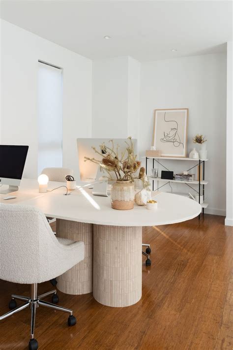 DIY Travertine Table Making An Earthy Desk For The New Style Curator