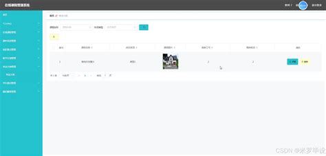 基于springboot在线课程管理系统【附源码 文档】 springboot 管理系统开源 csdn博客