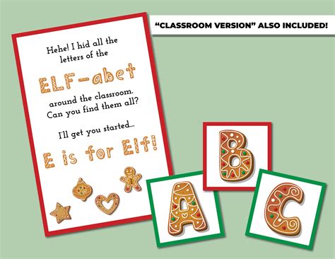 Elf Abet Scavenger Hunt For Your Holiday Elf Quick Props For Etsy