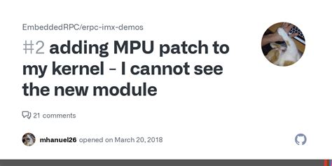 Adding Mpu Patch To My Kernel I Cannot See The New Module · Issue 2 · Embeddedrpcerpc Imx