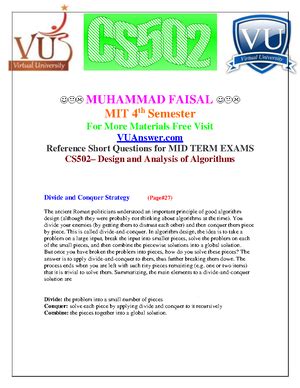 CS502 Midterm All Solved Quizes In One File Made By Muhammad Usama