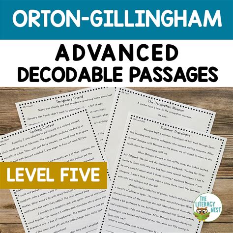 Decodable Passages For Advanced Orton Gillingham Lessons Level 5 Made By Teachers