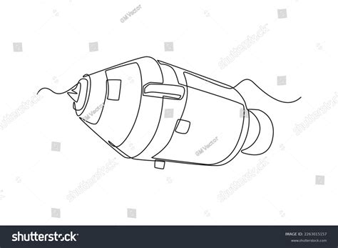 Continuous One Line Drawing Apollo Outer Stock Vector Royalty Free 2263015157 Shutterstock