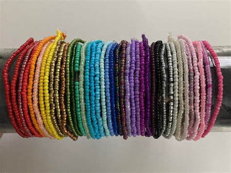 Seed Bead Bracelets Stretch Bracelets Stackable Etsy