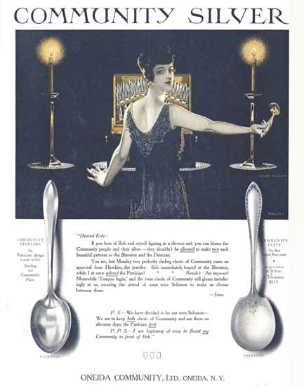 Coles Phillips Oneida Community Silver Allowed Sex Appeal Mad Men Art Vintage Ad Art Collection
