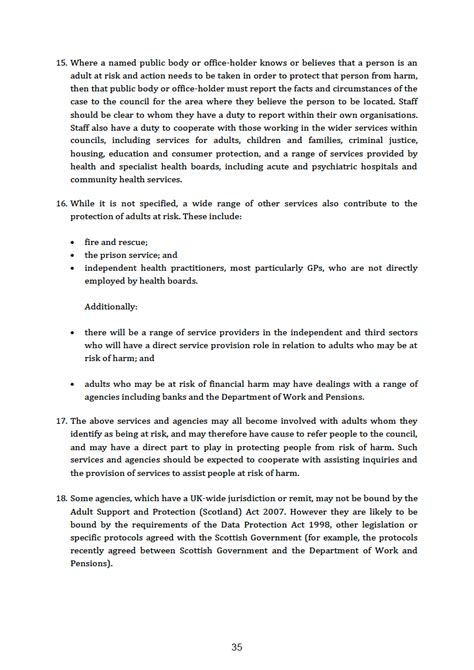 Annex B Proposed Revised Code Of Practice Adult Support Protection Code Of Practice