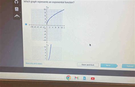 solved which graph represents an exponential function mark this and