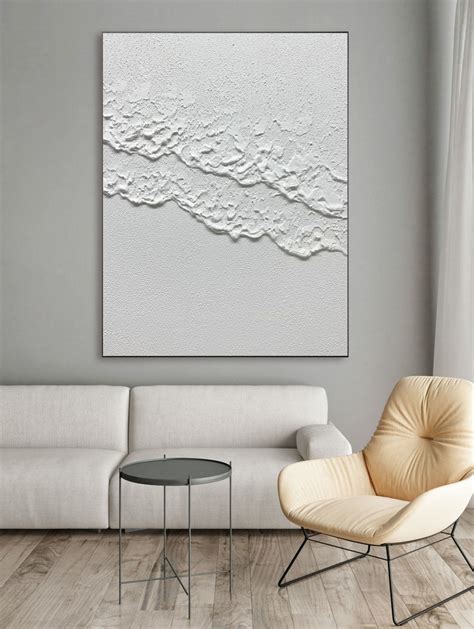 White Abstract Wall Art White Textured Wall Art White Abstract Etsy