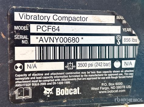 Bobcat Pcf64 24 In Plate Compactor Attachment Ritchie Bros Auctioneers