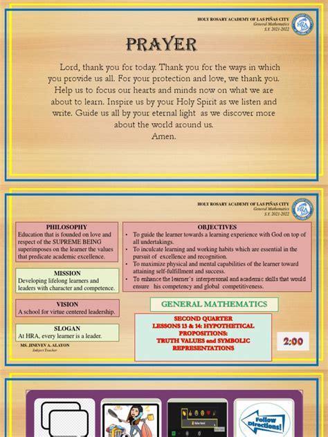 Lessons 13 14 Truth Values Symbolic Representation Of Hypothetical