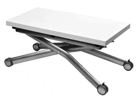 DECO IN PARIS Table Basse Laquee Blanc Design Relevable Et Extensible Cruise Table Cruise