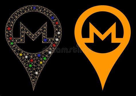 具有flare斑点的flare网格主体monero映射指针图标 图库摄影片 插画 包括有 光滑 地质 170952287