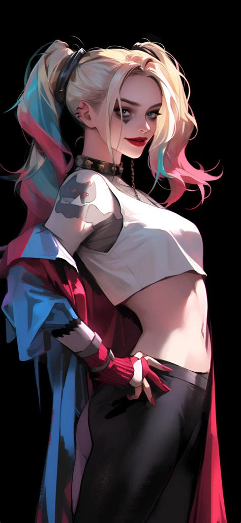 Harley Quinn Black Background Wallpapers Dc Comics Wallpapers