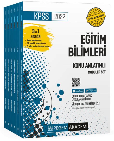 Pegem Akademi 2022 KPSS Eğitim Bilimleri Konu Anlatımlı Modüler Set 6 Kitap En Güncel Video